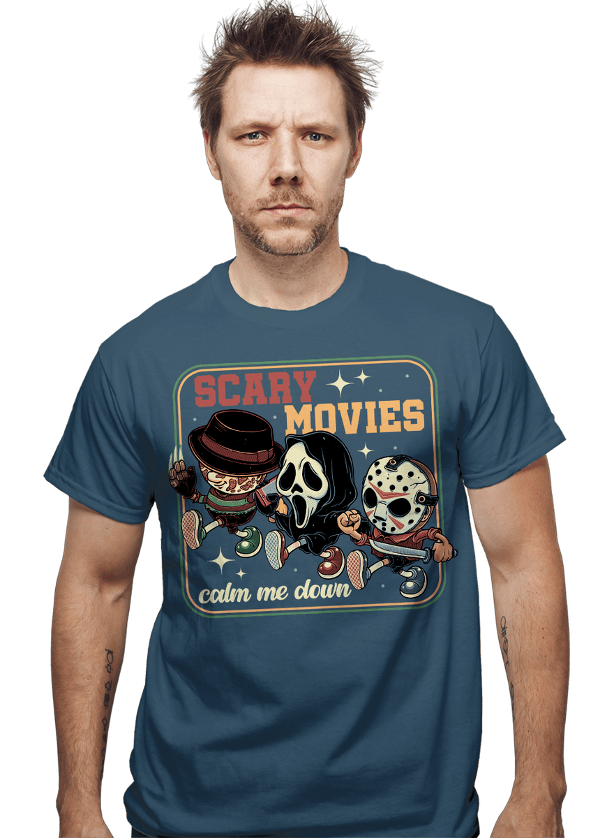 Scary Movies - Nerdy T-Shirt by gorillafamstudio | ShirtPunch
