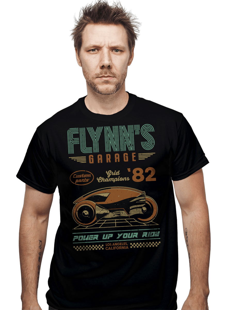 Flynn's Garage - Nerdy T-Shirt by Retrodivision | ShirtPunch