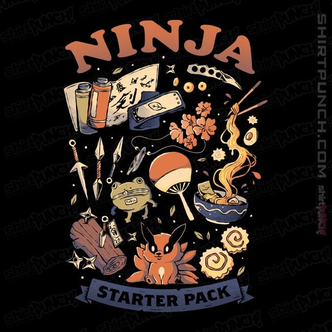 Ninja Starter Pack - Nerdy T-Shirt by Arigatees | ShirtPunch