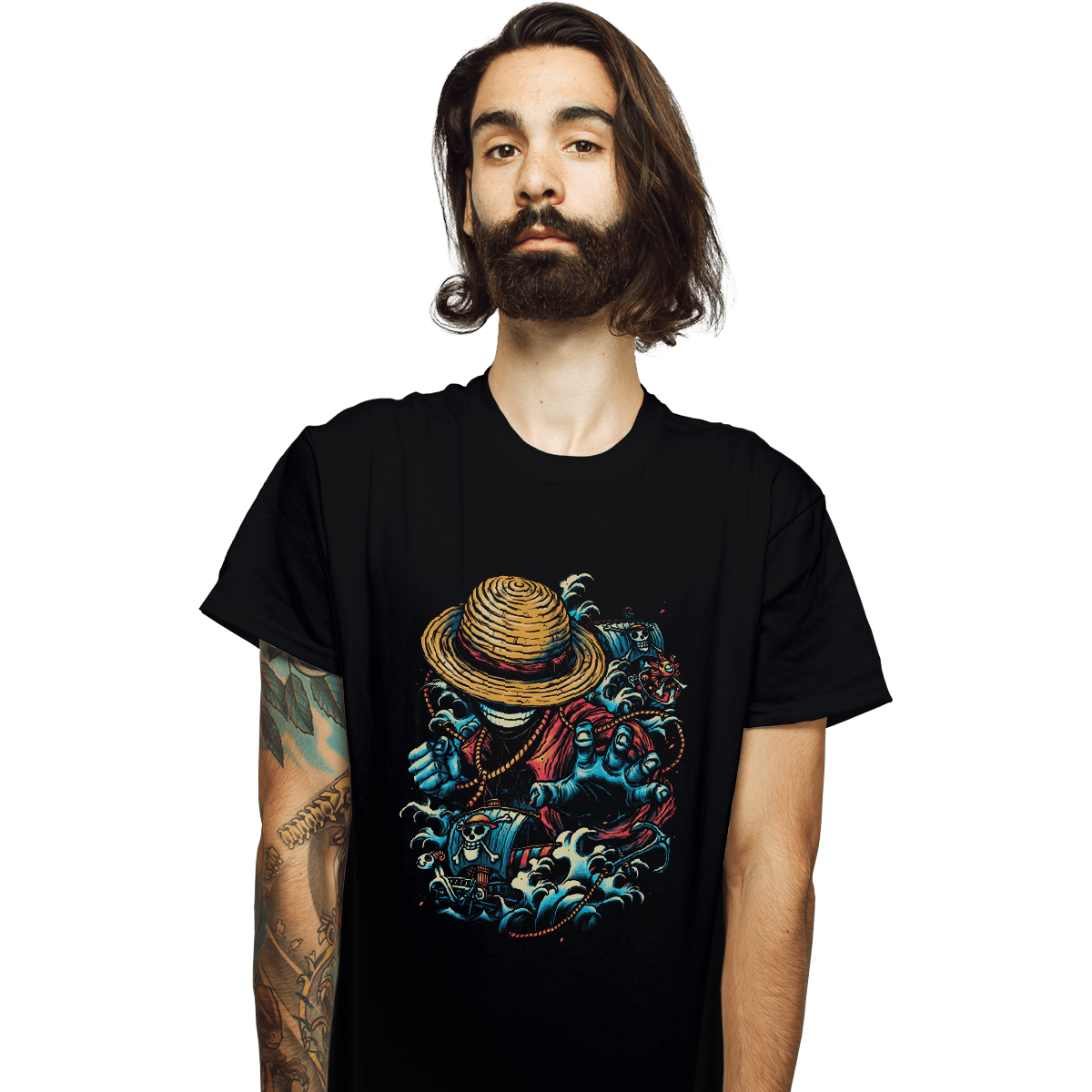 Colorful Pirate - Nerdy T-Shirt by glitchygorilla | ShirtPunch