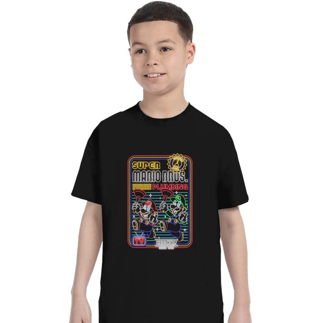Neon Mario - Nerdy T-Shirt by Diegobadu | ShirtPunch